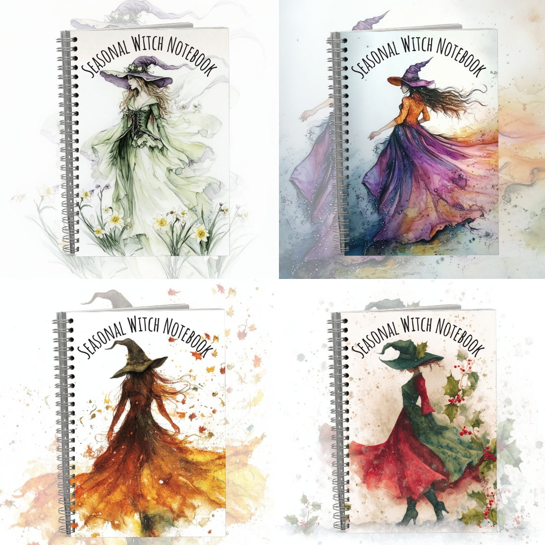 Seasonal Witch Notebook Bundle | Four Magical Journals for the Wheel of ...